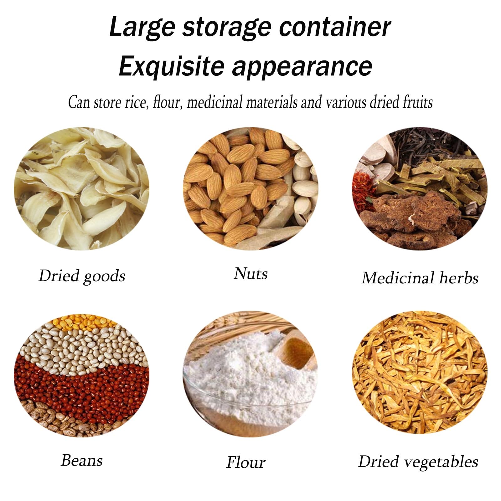 Yidlkecqey Rice Dispenser，Household Large Capacity Ceramic Rice Bucket ，Ceramic Decorative Jar，Chinese Sealed Rice Container，Sealed Rice Storage Jar Suitable for Cereal, Flour, Sugar, Coffee, Rice(