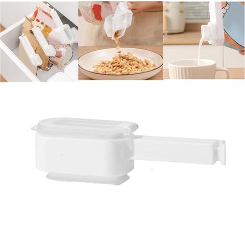 Food Bag Sealing Clip with Pour Spout,Snack Clips That Pour,Chip Bag Clips,Versatile Food Clip with Spout for Cereal, Suitable for Small Particle Food, Liquid,Flour and Baby Food Storage Organizer