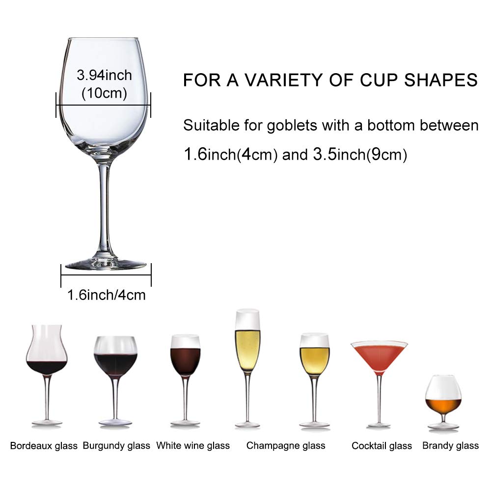 Wine Glass Rack, Under Cabinet Stemware Rack Wine Glass Holder Storage Hanger for Cabinet Kitchen Bar