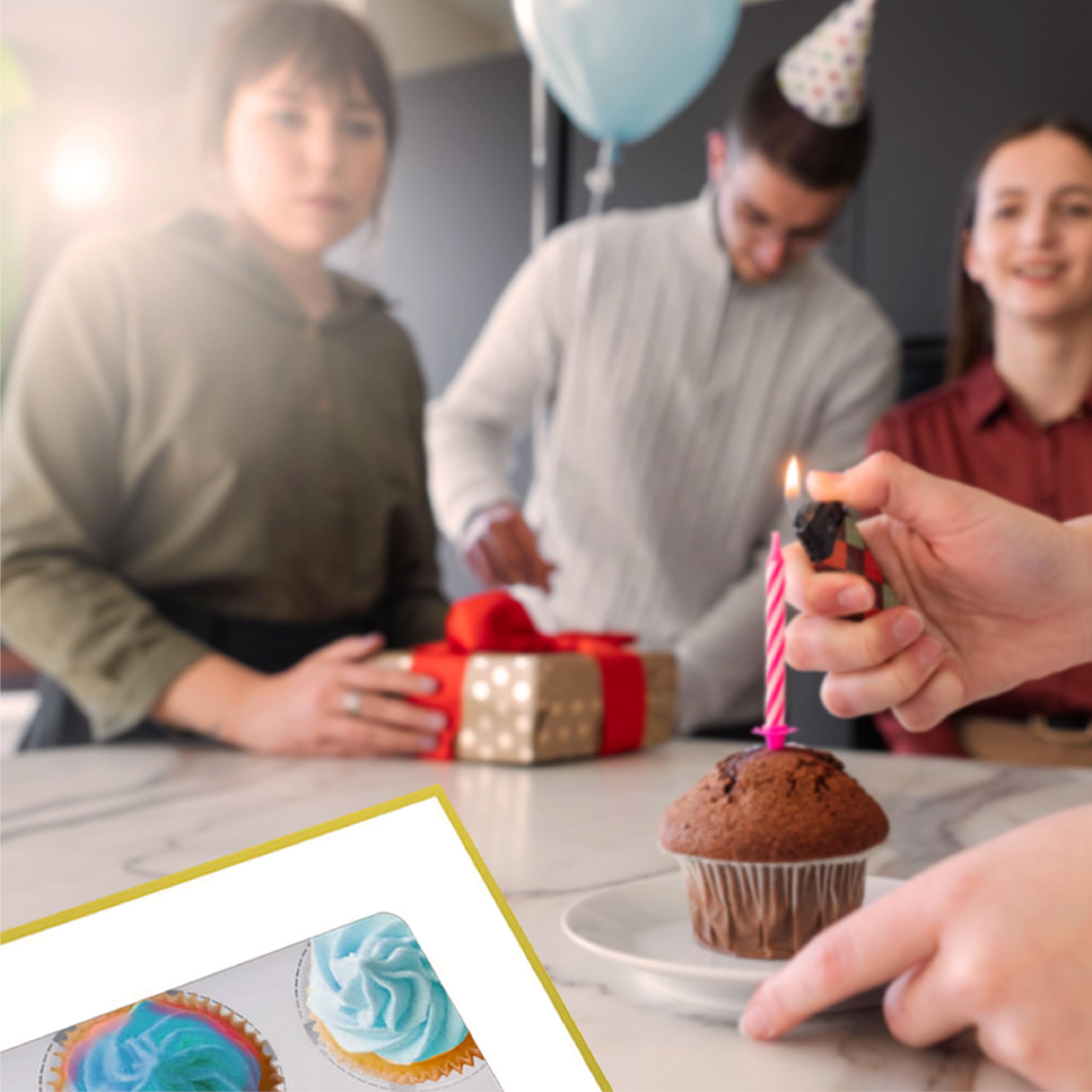 Gold-Trimmed Cupcake Boxes - 12 Count Cupcake Containers with Removable Inserts, Transparent Window Cupcake Holder (5 Pack)