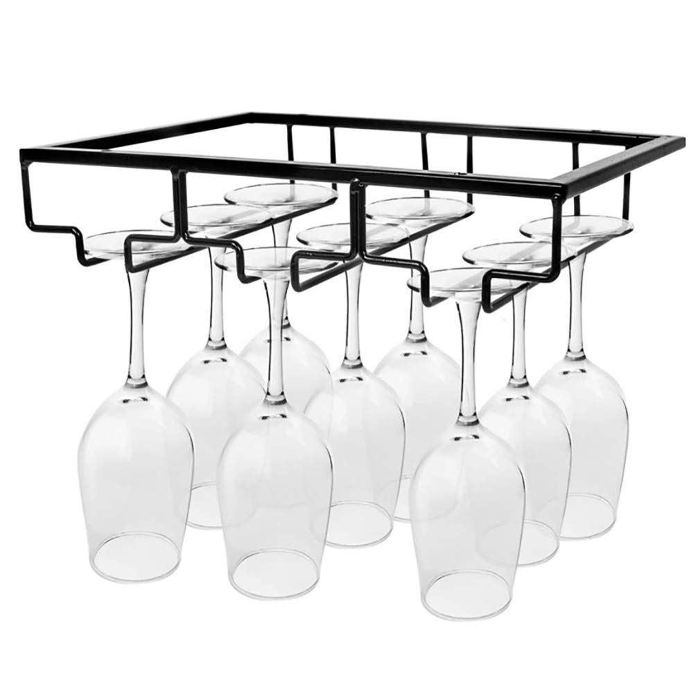 Wine Glass Rack, Under Cabinet Stemware Rack Wine Glass Holder Storage Hanger for Cabinet Kitchen Bar