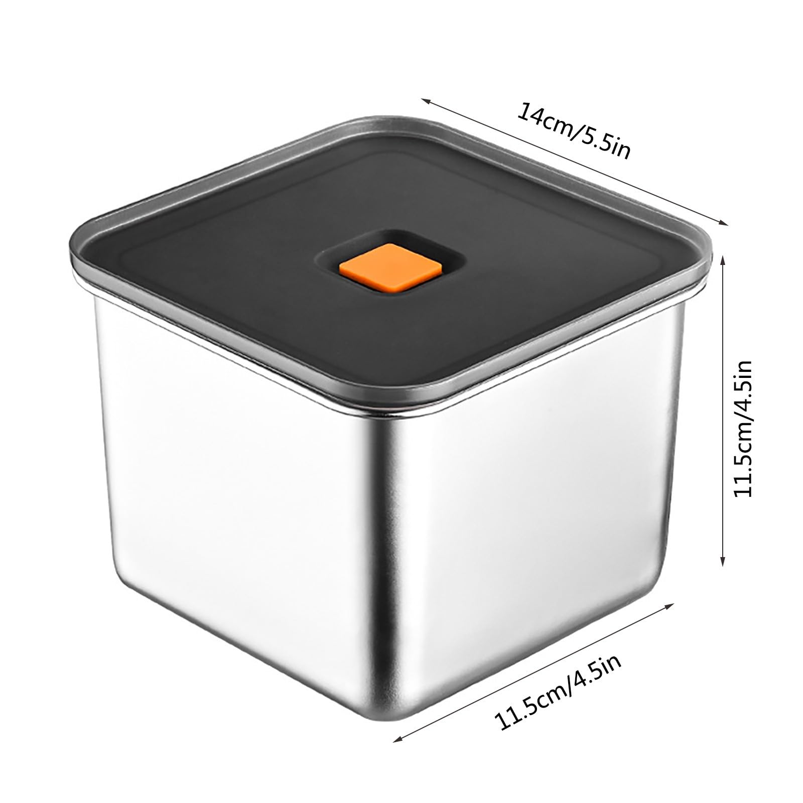 Stainless Steel Food Storage Containers with Lid, Food Lunch Box Containers Leak-proof Light Easy Set with Air Vent Snack Boxes Airtight Lunch Containers (65oz)