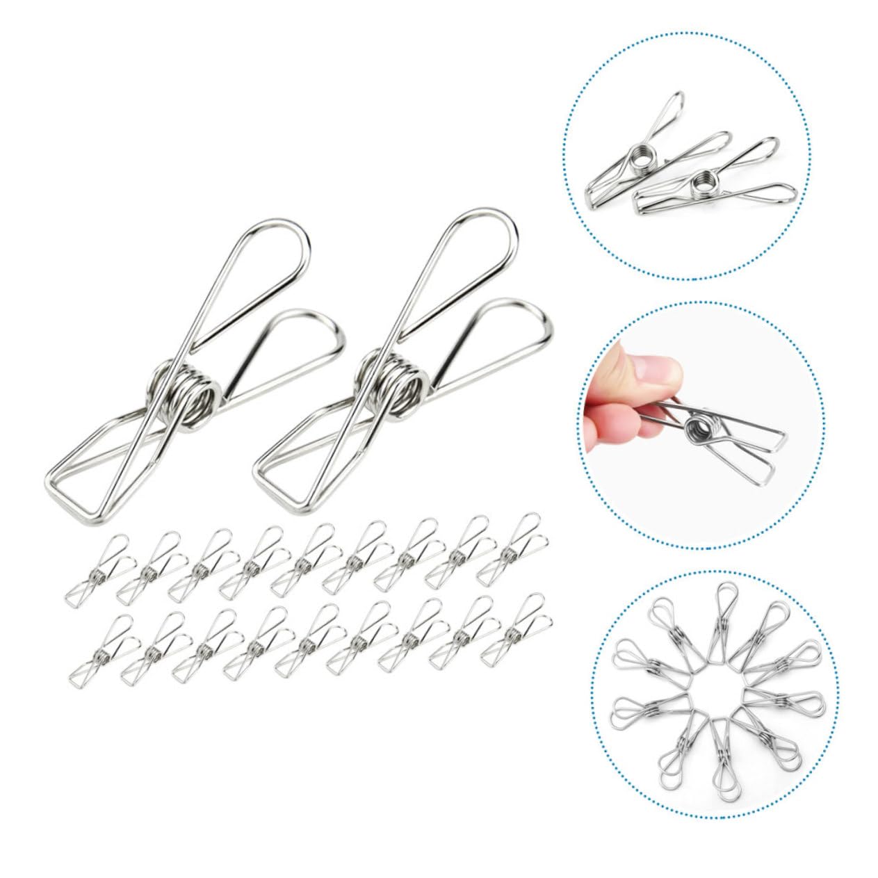 SEWACC Sturdy Metal Chip Bag Clips Snack Bag Clips Food Clips Food Bag Clips Kitchen Bag Clips Chip Clips