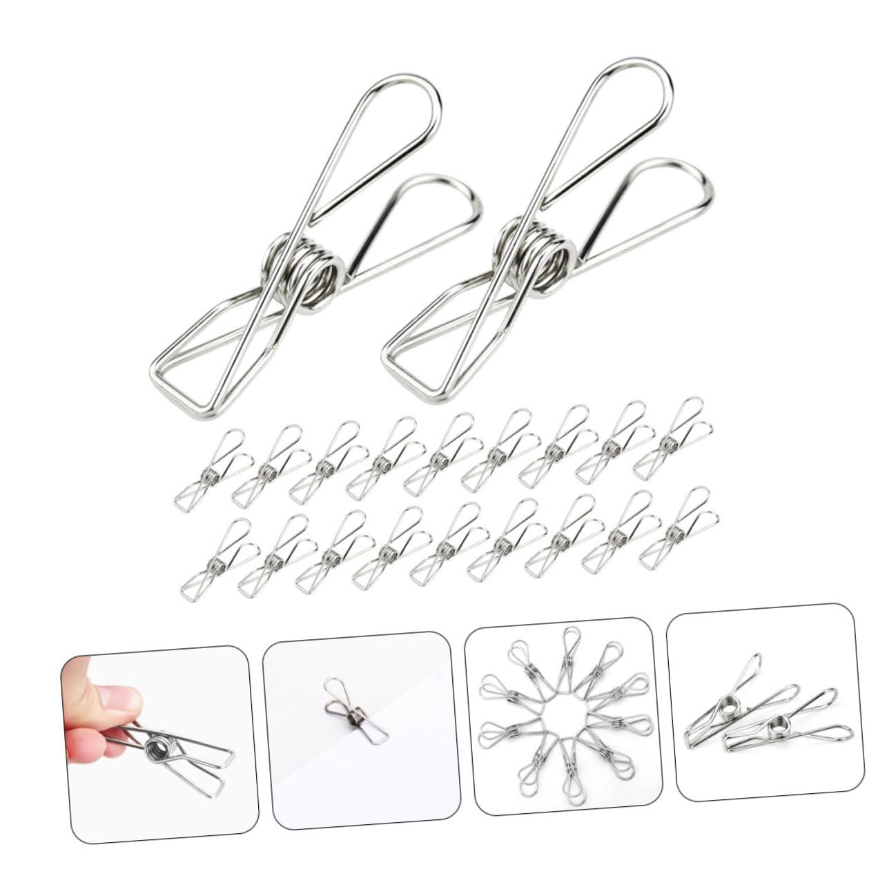 SEWACC Sturdy Metal Chip Bag Clips Snack Bag Clips Food Clips Food Bag Clips Kitchen Bag Clips Chip Clips