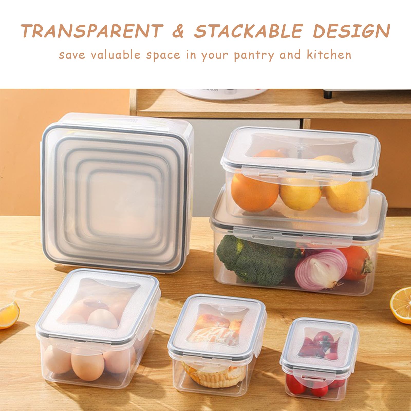 ECO-TOGO 360oz Airtight Plastic Food Storage Containers with Lids (16-Pack 360oz)