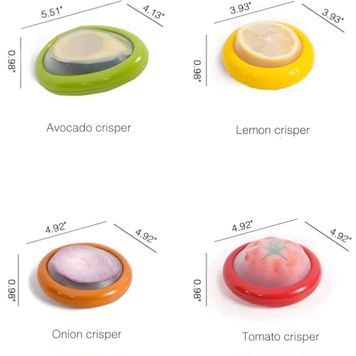 Silicone Fruit Storage Box Transparent Film Fruit and Vegetable Preservation Box Set - Keep Produce Fresh - Ideal for Kitchen and Home (4 PCS)