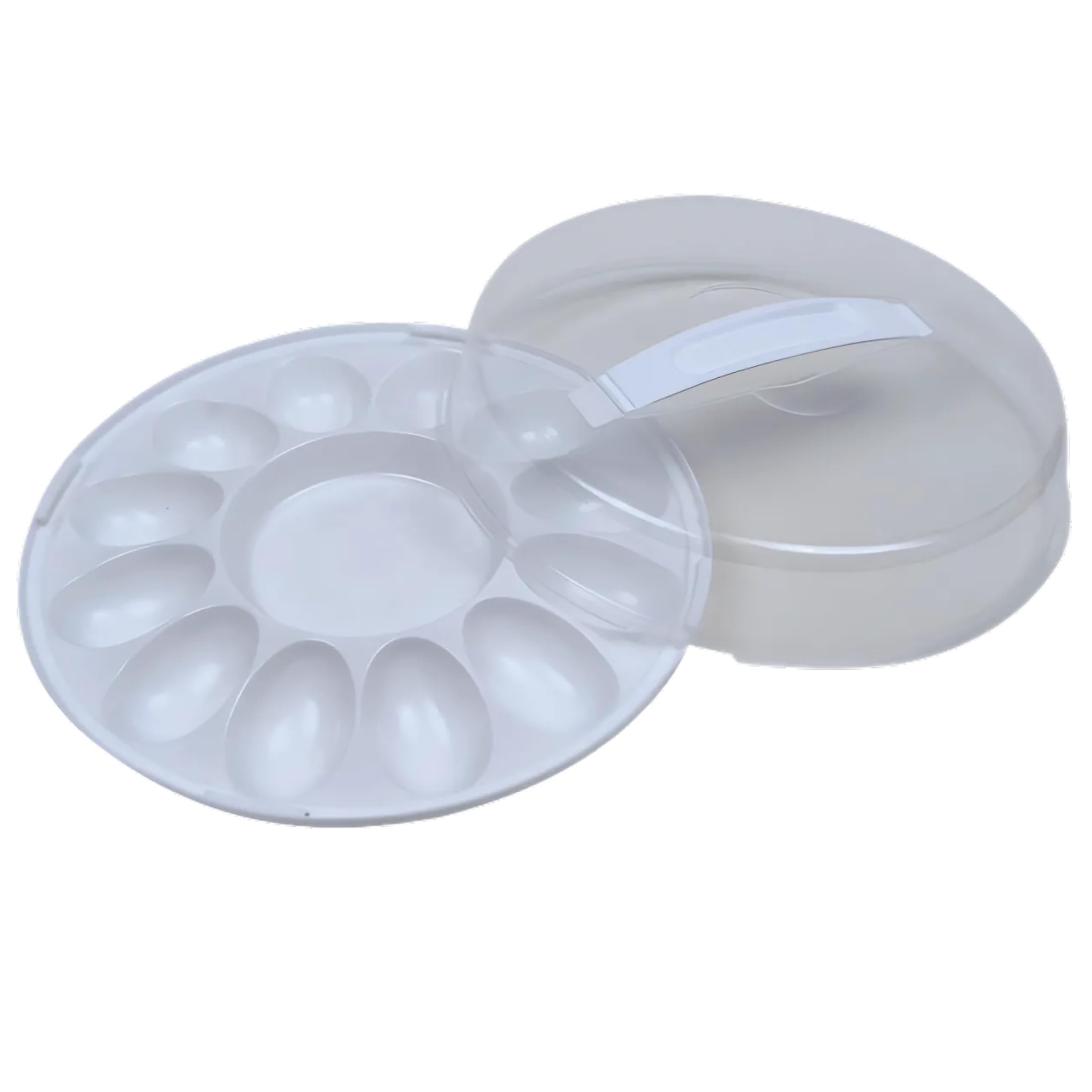 Deviled Egg Carrier with Lid, 10.375x3.5 in. Portable Serving Tray Vegetable Platter Kitchen Home Storage Dinner Cookouts Birthday Halloween Christmas Thanksgiving Party Picnic Food Container