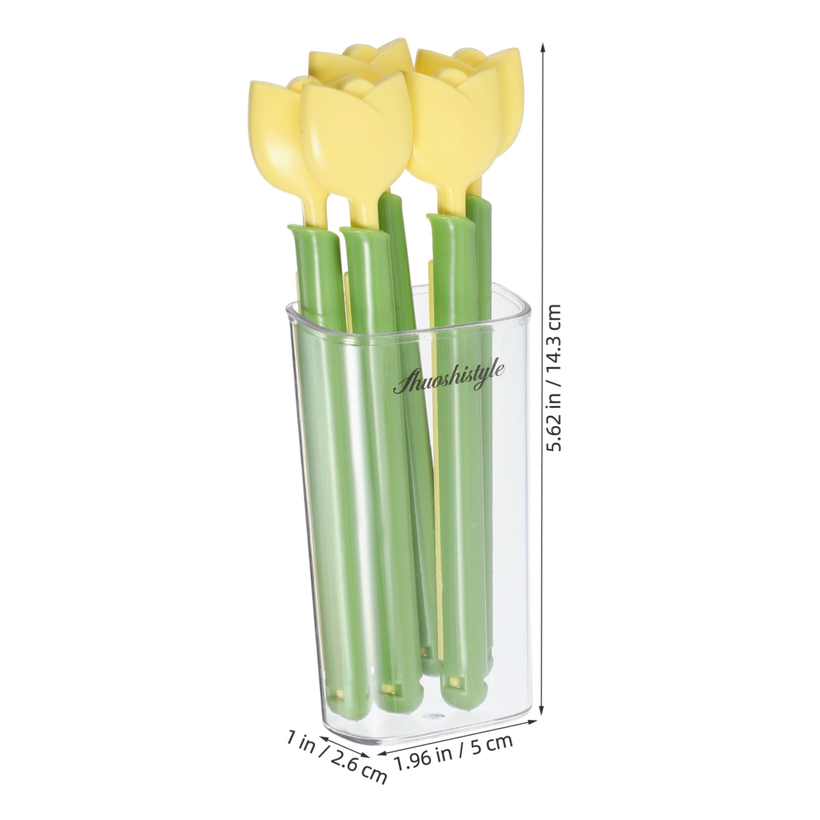 BUGUUYO Food Storage Clips 5 Pack Reusable Shape Yellow Chip Bag Clips Bread Bag Clips Candy Bags Clips
