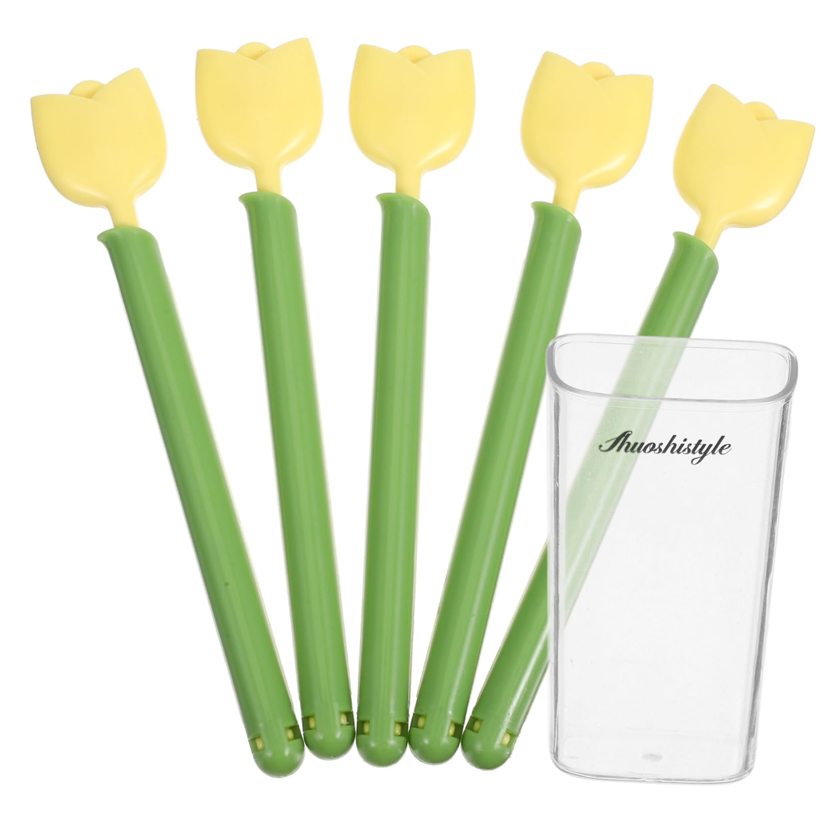 BUGUUYO Food Storage Clips 5 Pack Reusable Shape Yellow Chip Bag Clips Bread Bag Clips Candy Bags Clips