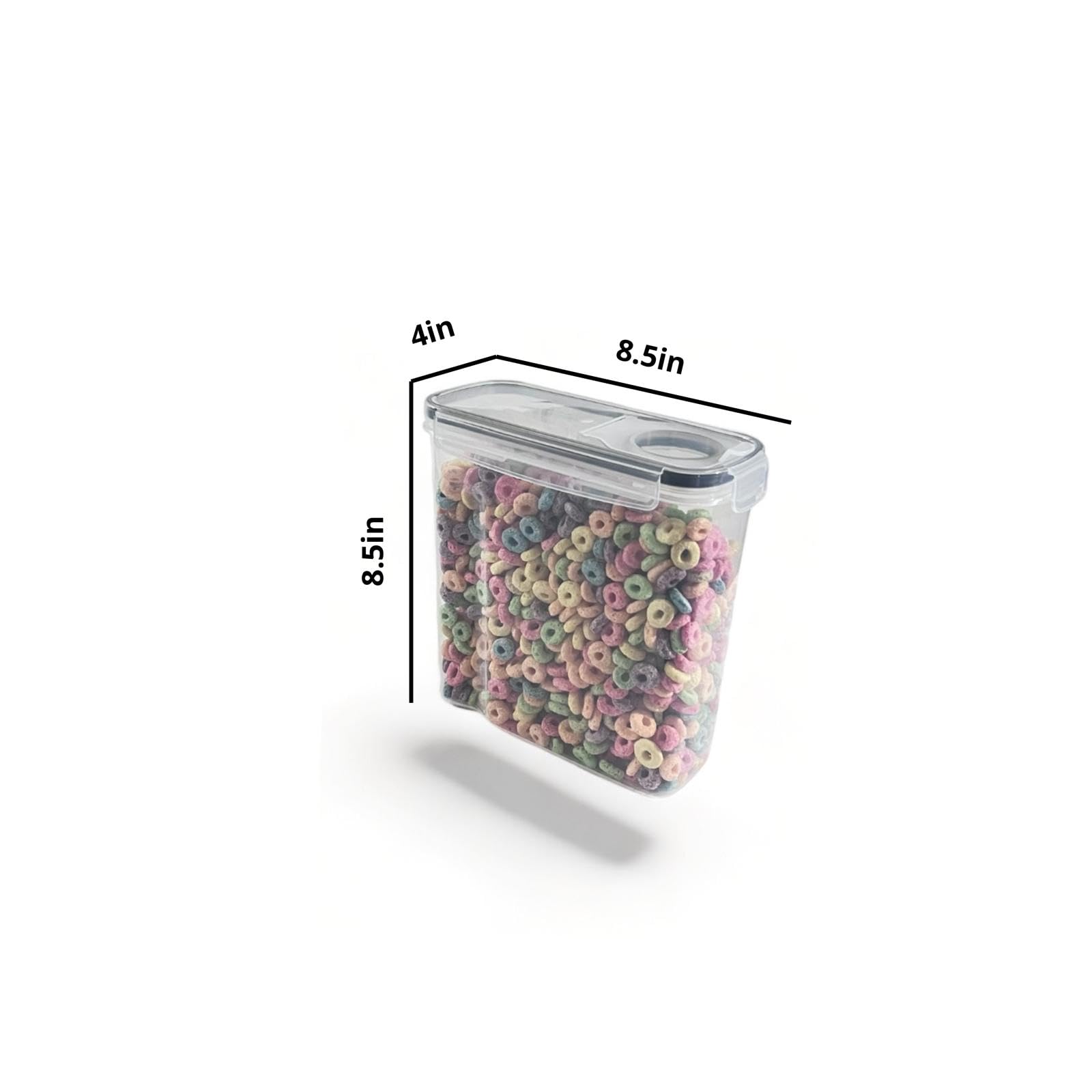 Airtight Food Storage Containers with Lids, Set of 4, Clear Plastic