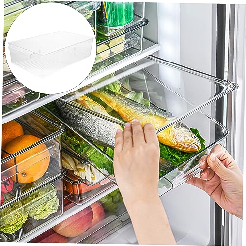 CIYODO Freezer Storage Organizer 5 Compartment Food Containers Lids for Refrigerator