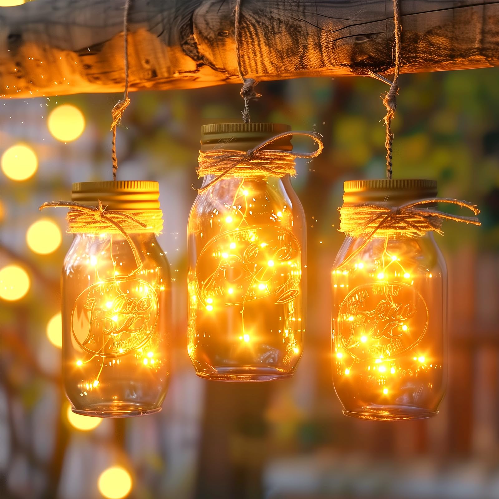 Minetom Fairy Lights Plug in, 33Ft 100 LEDs Waterproof Silver Wire Firefly Lights, UL Adaptor Included, Starry String Lights for Wedding Indoor Outdoor Christmas Patio Garden Decoration, Warm White