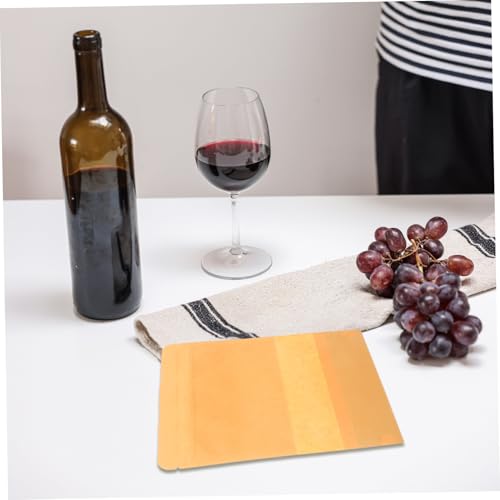 VOSAREA Kraft Paper Food Packaging Bags 50pcs Reusable Freezer Resealable Bags for Snack