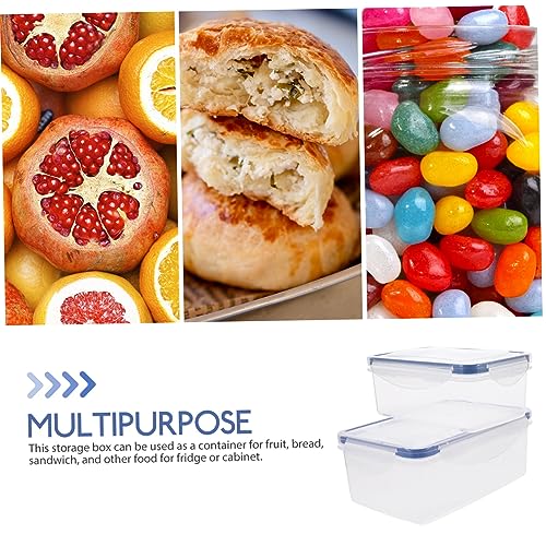 IMIKEYA 4-piece Pp Material Airtight Food Storage Containers with Lids for Sandwiches Snacks