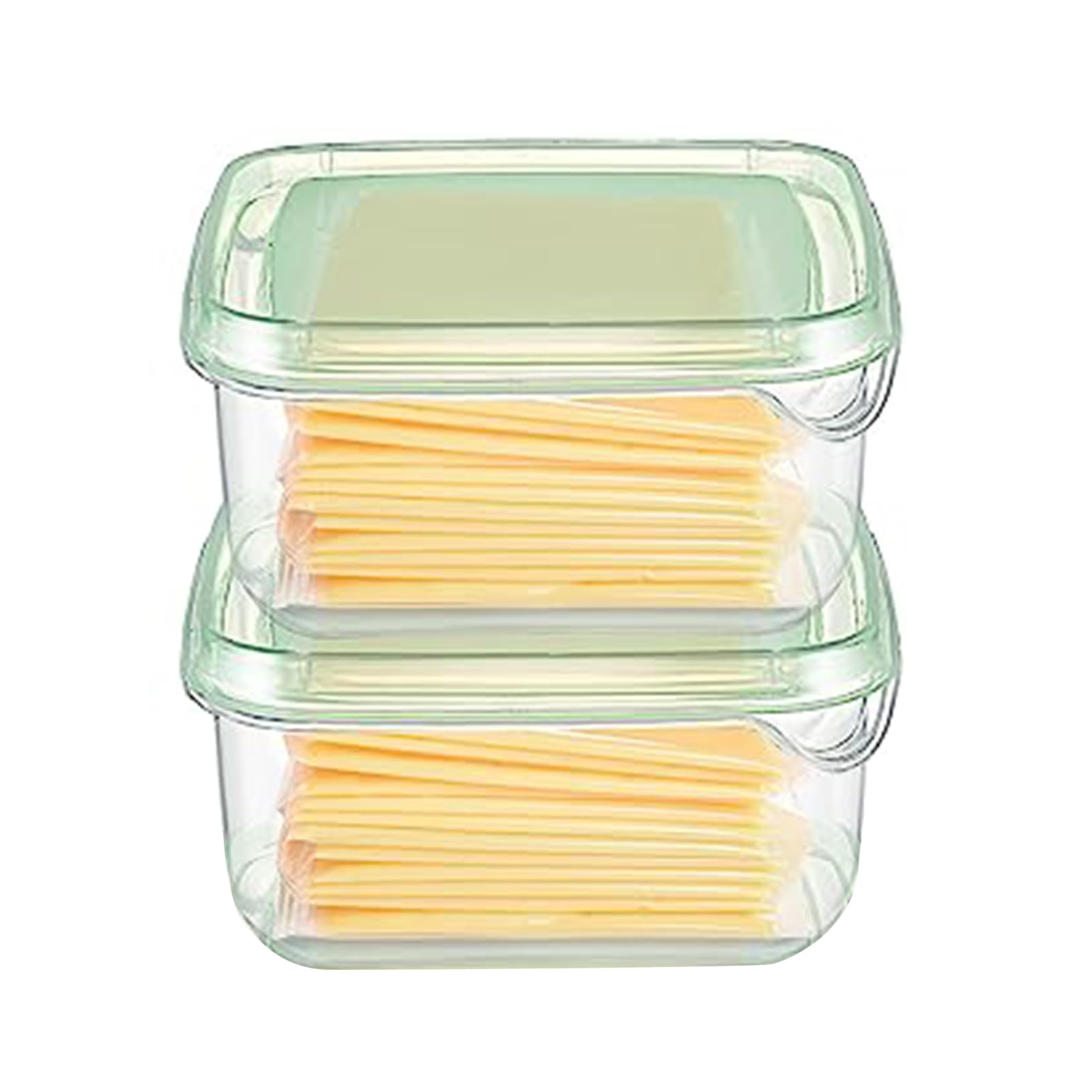 SCWBOEII 2 Pack-Cheese slicer Storage Containers with lids Airtight Plastic Butter Block Cheese slicer Holder for Fridge