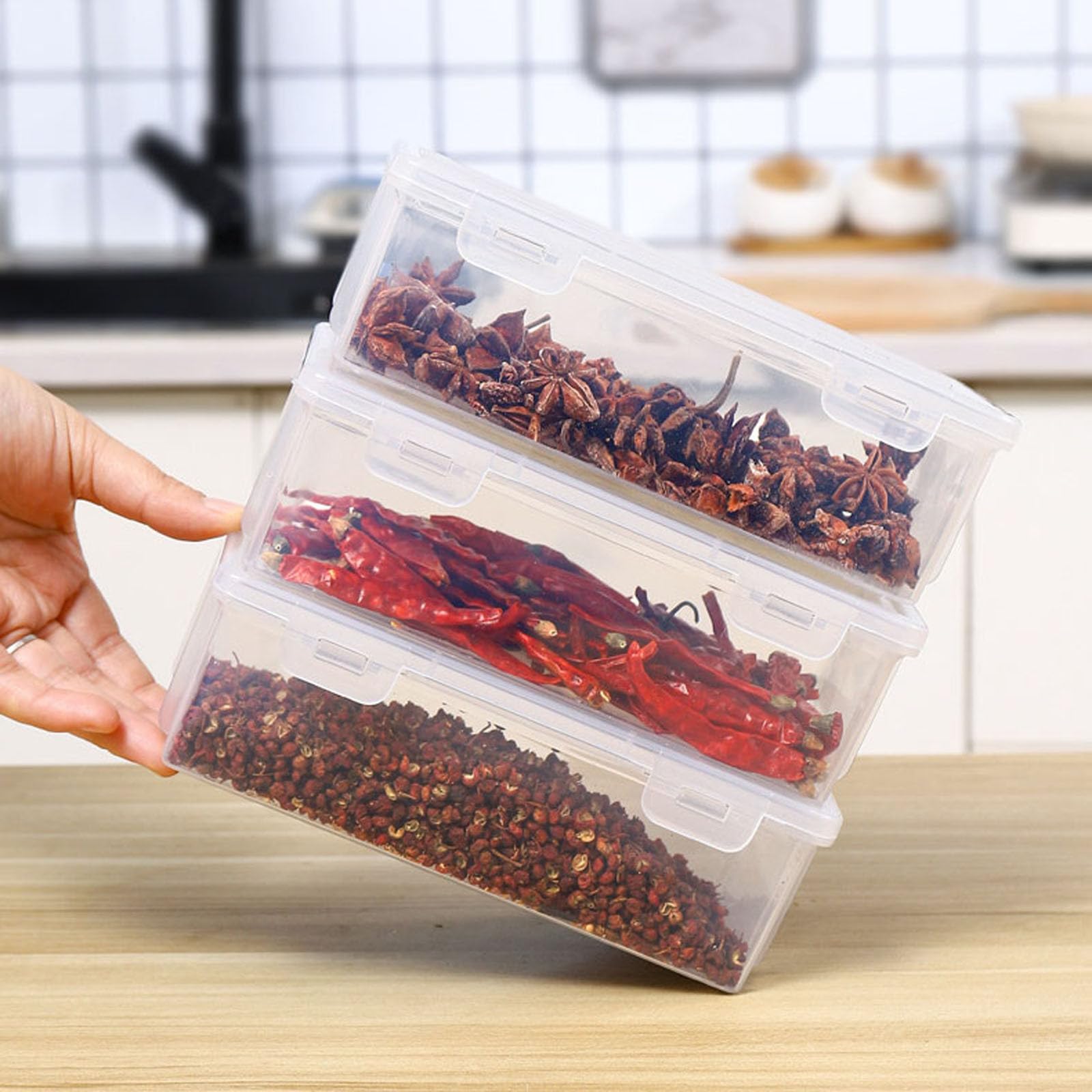Deals of The Day Clearance, Food Storage Containers with Leakproof & Airtight Locking Lids, Plastic Food Containers with Lids for Kitchen Storage and Organization