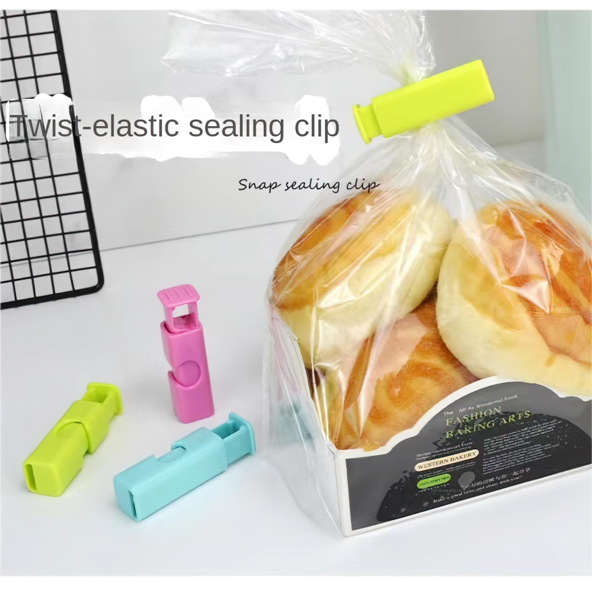 amusediy 2025 New Chip Clips, Bag Clips for Food Storage, Squeeze Clips for Chips, Reusable Grocery Bag Clips for Chips and Other Food Bags (20Pcs)