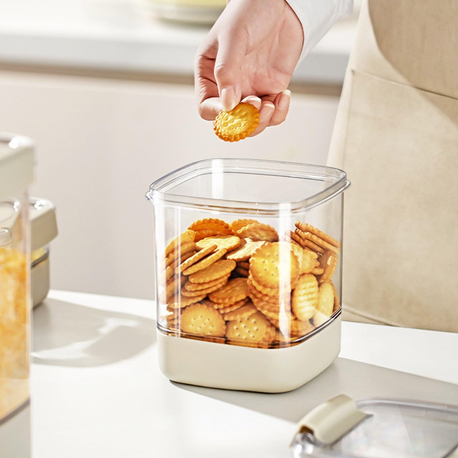 CENGNIAN Airtight Food Storage Container Set, BPA Free Kitchen Pantry Organization Canisters with Leak Proof Lids, Airtight Cereal Containers Storage (1500ml)