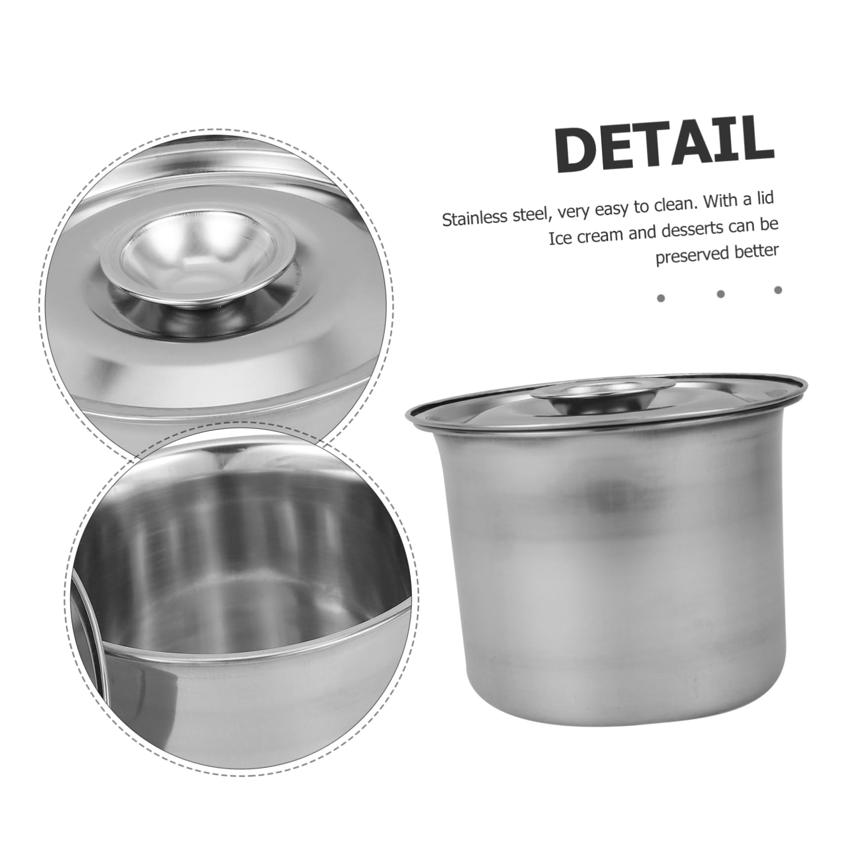 LALADEFIEE Ice Cream Container Food Storage Box Lids Freezer Storage for Ice Cream Desserts 10cm Capacity
