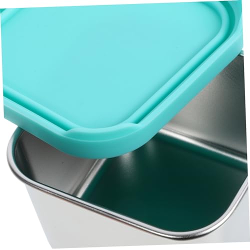 PRETYZOOM Set of 4 Small Sauce Cups Metal Condiment Containers with Lids Reusable Salad Dressing Cup for Lunch Leakproof Food Storage Containers