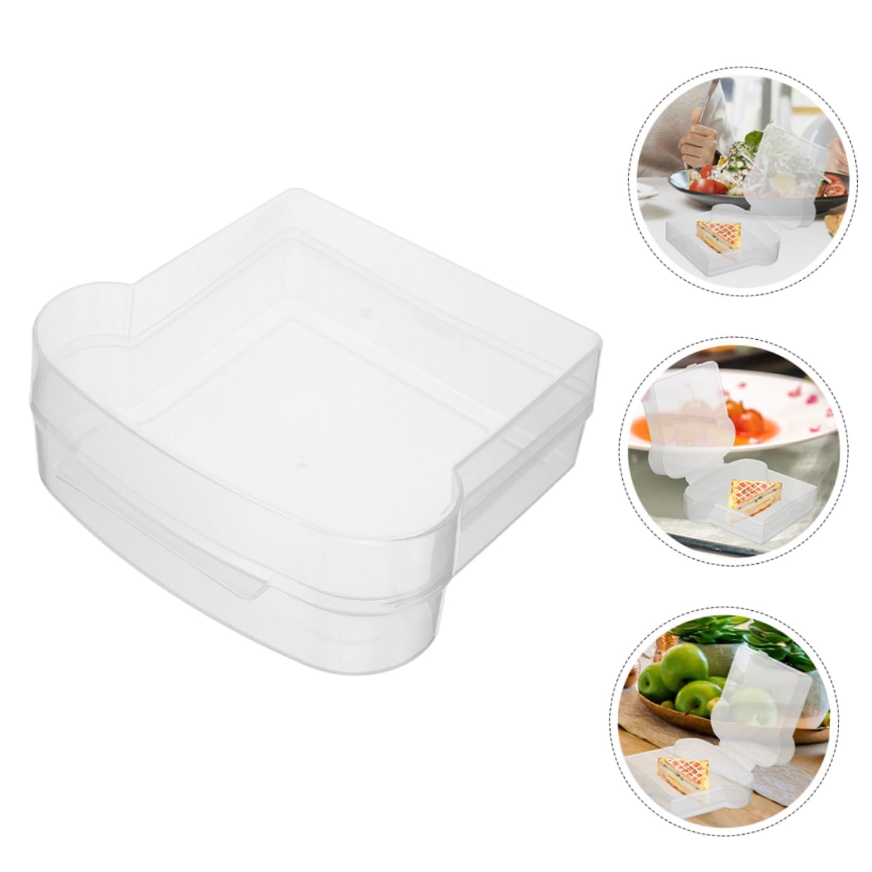 PRETYZOOM Small Containers for Food Sandwich Holder Airtight Bread Storage Box Sandwich Case for Homemade Bread Preservation