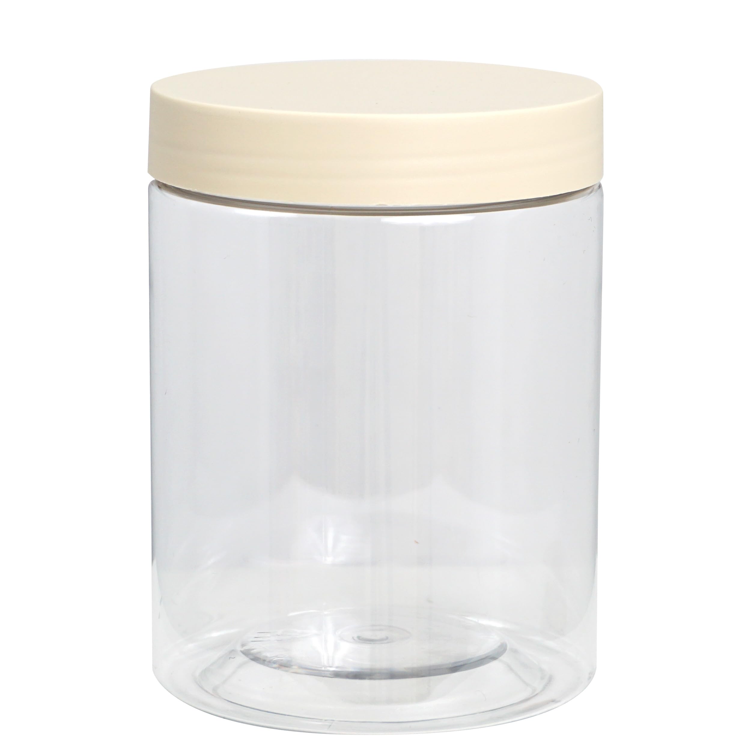 The Hampton Candy Company 8 Plastic Clear Storage Jars, 12 Ounce Jars with Lids, Beauty Products, Kitchen & Household Storage, BPA Free