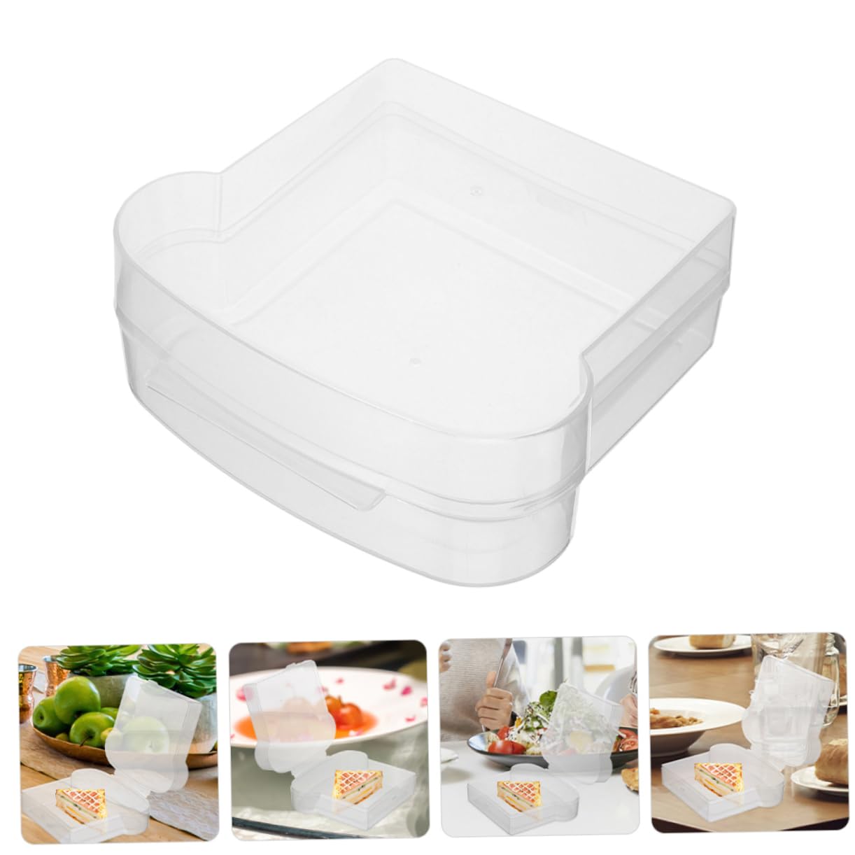 PRETYZOOM Small Containers for Food Sandwich Holder Airtight Bread Storage Box Sandwich Case for Homemade Bread Preservation