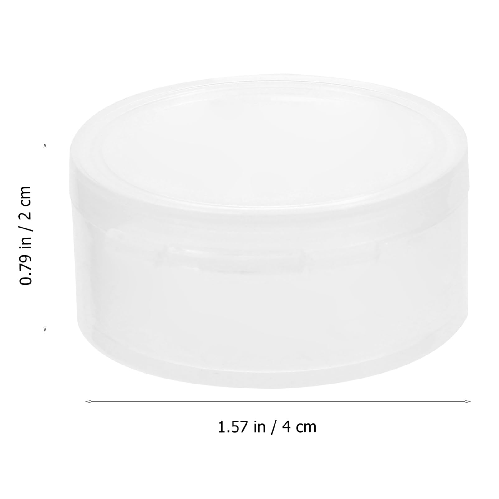 PLAFOPE 10pcs Pp Round Earplug Storage Containers Plastic with Cover Storage Box for Small Accessories