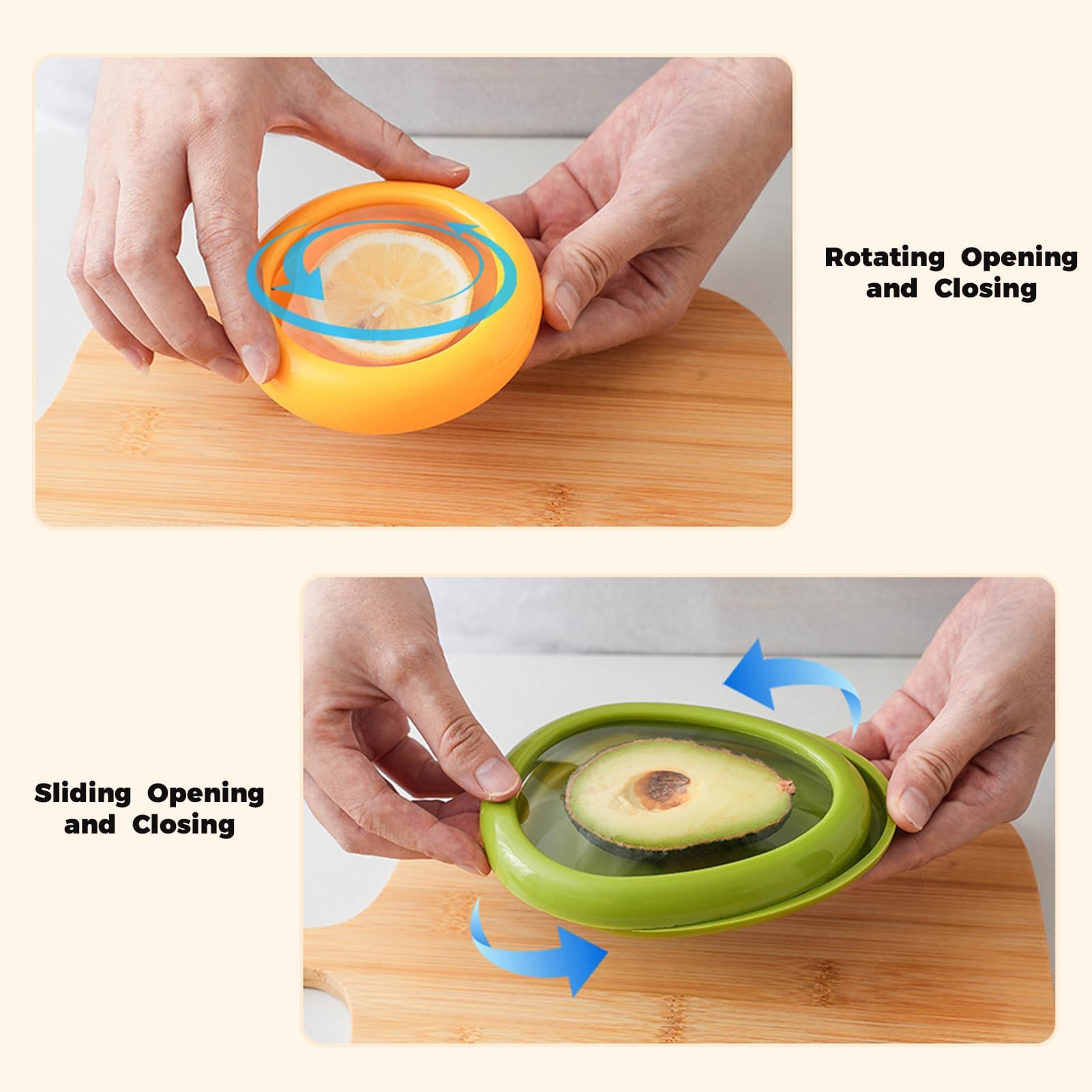 SpaLoo 4pcs Onion Storage Avocado Saver, Avocado Saver and Tomato Holder, Fruit and Vegetable Storage Containers Reusable