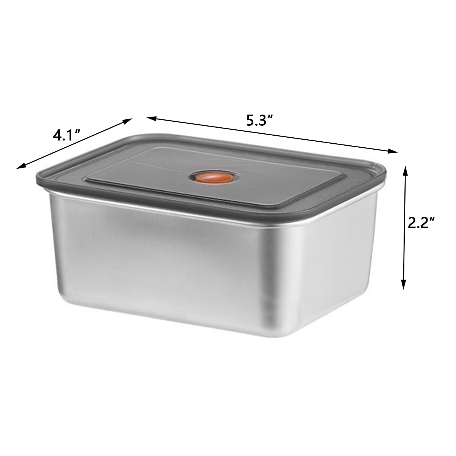 SCWBOEII 6 Pcs Stainless Steel Containers With Lids 16.9oz Snack Containers Metal Meal Prep Food Containers Reusable, Stackable, Nestable Dishwasher Freezer Safe (6)