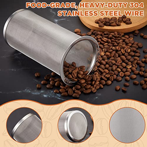 2 Pcs Cold Brew Coffee Filter 2 Quart Coffee Tea Infuser Stainless Steel Mesh Filter Mason Canning Jar Coffee Filter Reusable Mesh Coffee Filter for Wide Mouth Mason Canning Jar and Iced Tea Maker