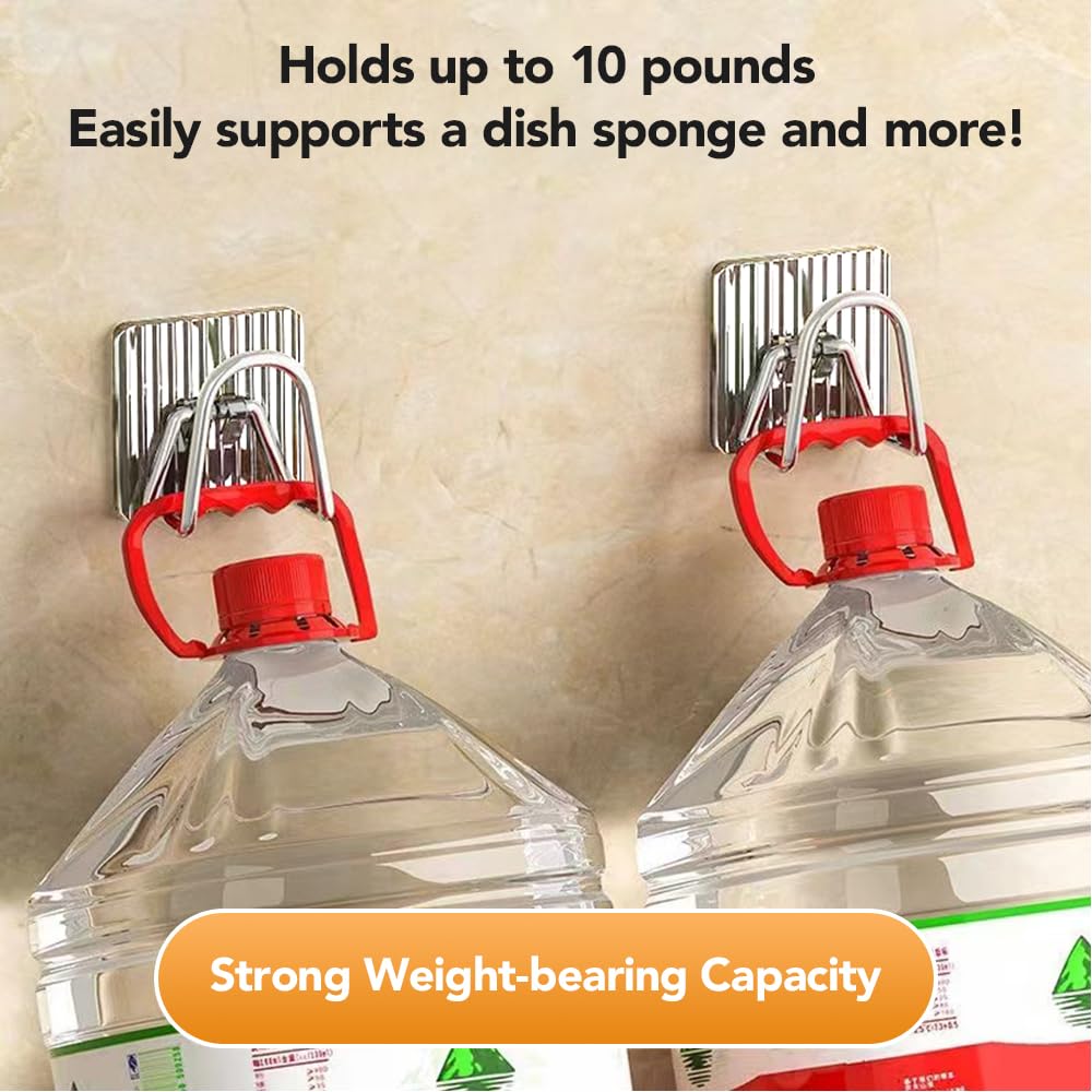 ESINAM 2Pcs Sponge Holder for Kitchen Sink, Strong Adhesive Clear Acrylic Kitchen Sink Sponge Caddy for Kitchen Organization in Sink， Multifunctional Inside Sink Sponge Holder