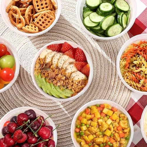 STARANDBEE [20Pack] 8oz, Food Storage Containers with Lids, Plastic Deli Containers, Meal Prep Containers, Microwave and Freezer Safe, Stackable, Leakproof, BPA Free, Clear