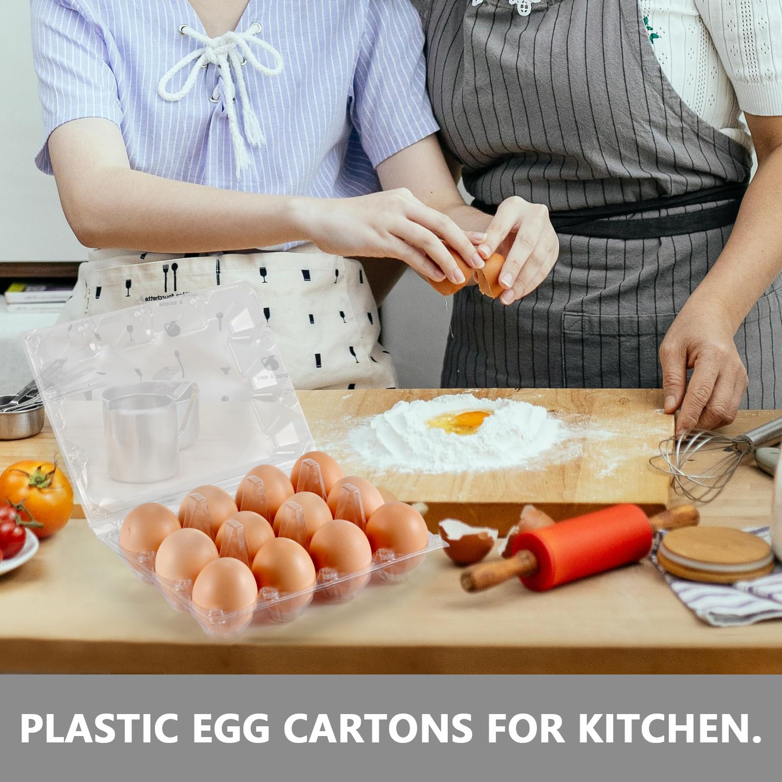 YIFIHGE 120PCS Egg Cartons Cheap Bulk, Clear Egg Cartons for Chicken Eggs, Reusable Chicken Egg Container Bulk Egg Holders with Labels for Refrigerator, Storage, Family, Chicken Farm, Market