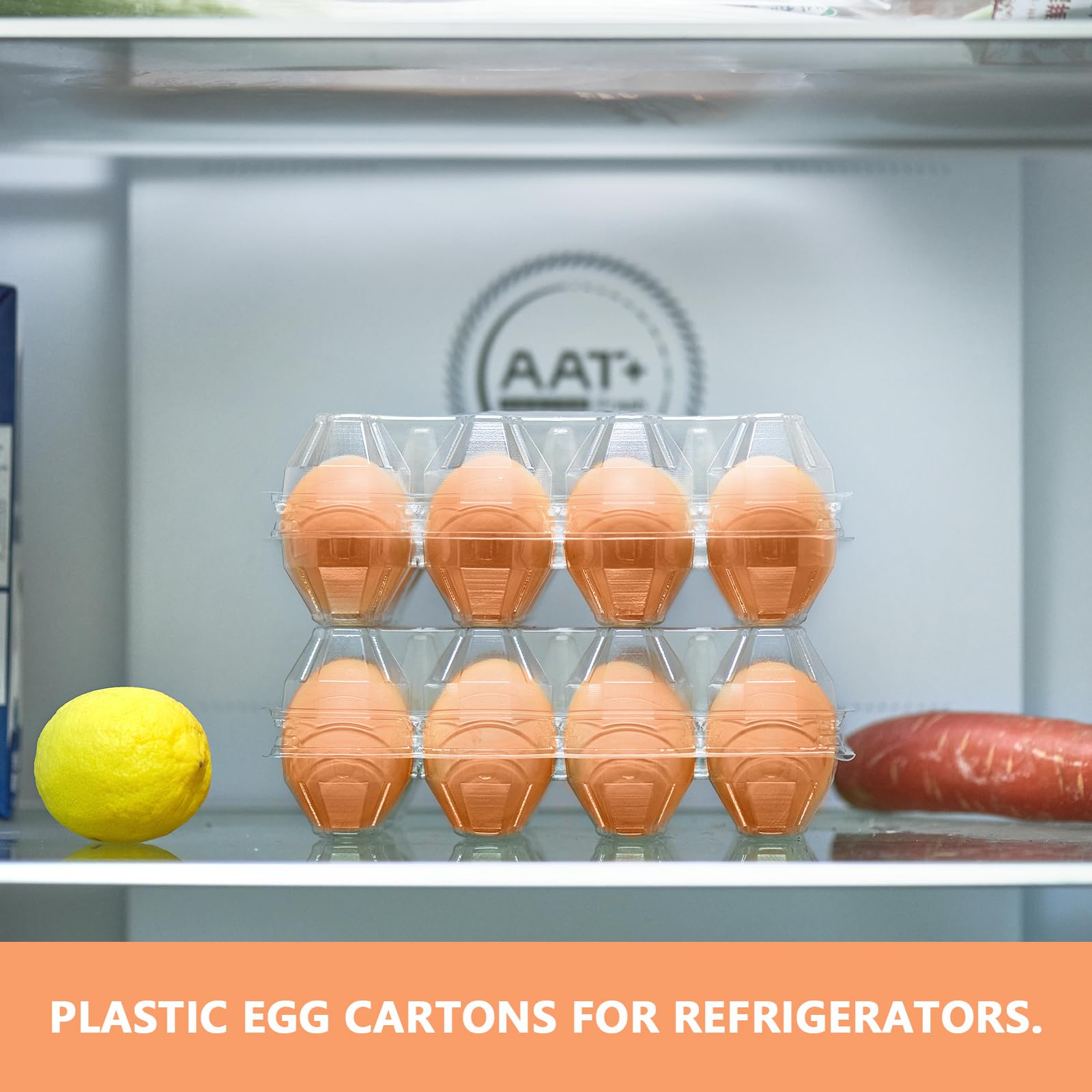YIFIHGE 120PCS Egg Cartons Cheap Bulk, Clear Egg Cartons for Chicken Eggs, Reusable Chicken Egg Container Bulk Egg Holders with Labels for Refrigerator, Storage, Family, Chicken Farm, Market