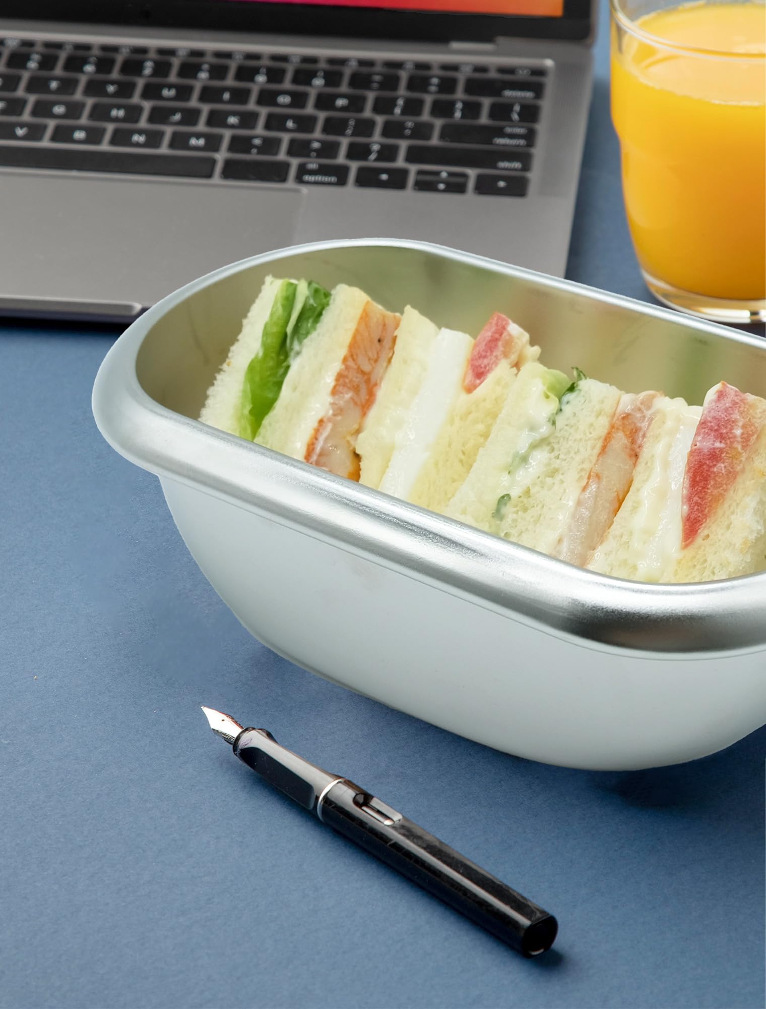 Lunememo Nest Stainless Steel Food Storage Containers, Airtight Metal Lunch Box Set with Lockable Leakproof Lids, BPA Free, 6-Piece