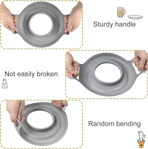 2 Pack Microwave cool plate and spillover caddy with handles. For bowls, plates and microwave meals. BPA free