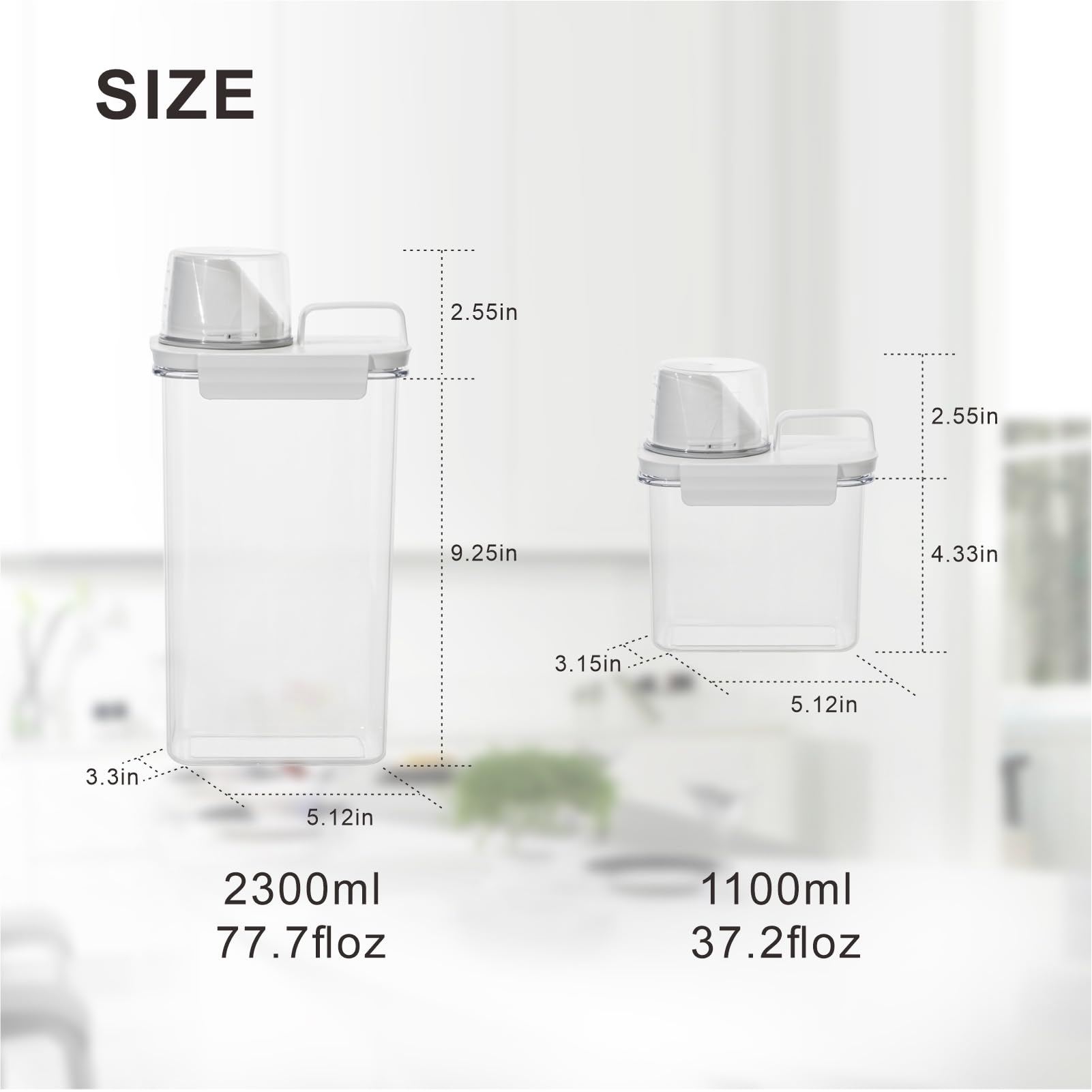 XhOSLAnd Cereal Containers Storage Cereal Dispenser For Pantry Organization BPA Free Food Containers With Lid, Meal Rrep Containers Reusable (ZL-4pcs), XH20240322