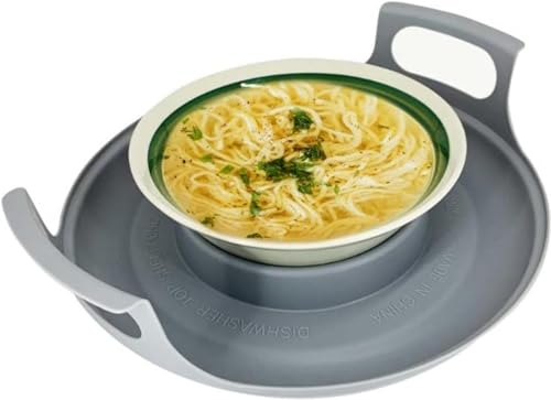 2 Pack Microwave cool plate and spillover caddy with handles. For bowls, plates and microwave meals. BPA free