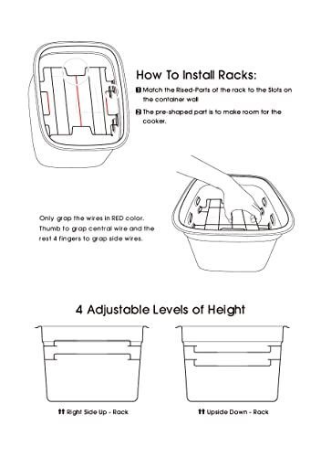 EVERIE Versatile 12-Quart Sous Vide Container with Built-in Rack and Collapsible Silicone Lid and Container Sleeve Compatible with All Sous Vide Cookers, KIT-1202-TYGJ