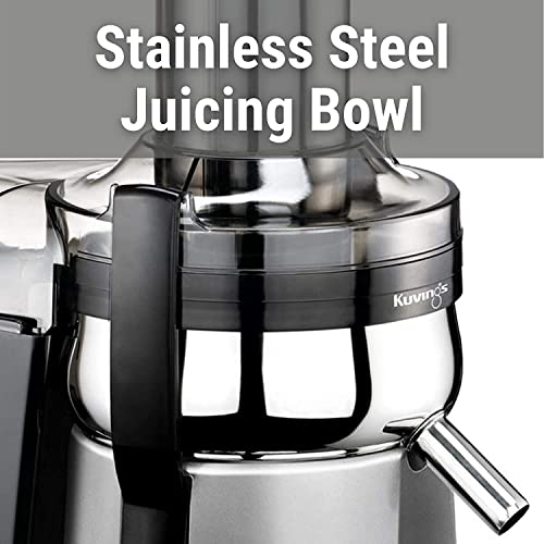 Kuvings NJ-9500U Centrifugal Juice Extractor- Higher Nutrients and Vitamins, BPA-Free Components, Easy to Clean, Ultra Efficient 350W -Silver