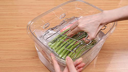 EVERIE Versatile 12-Quart Sous Vide Container with Built-in Rack and Collapsible Silicone Lid and Container Sleeve Compatible with All Sous Vide Cookers, KIT-1202-TYGJ