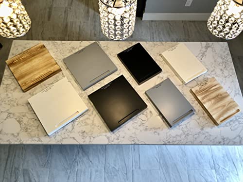 Kitchen Countertop Wooden Caddy Slider Tray | Solid Wood Tray and Frame | Smooth Rolling Wheels | Useful for Coffee Maker/Stand Mixer/Blender (13" X 13", Lightly Scorched)