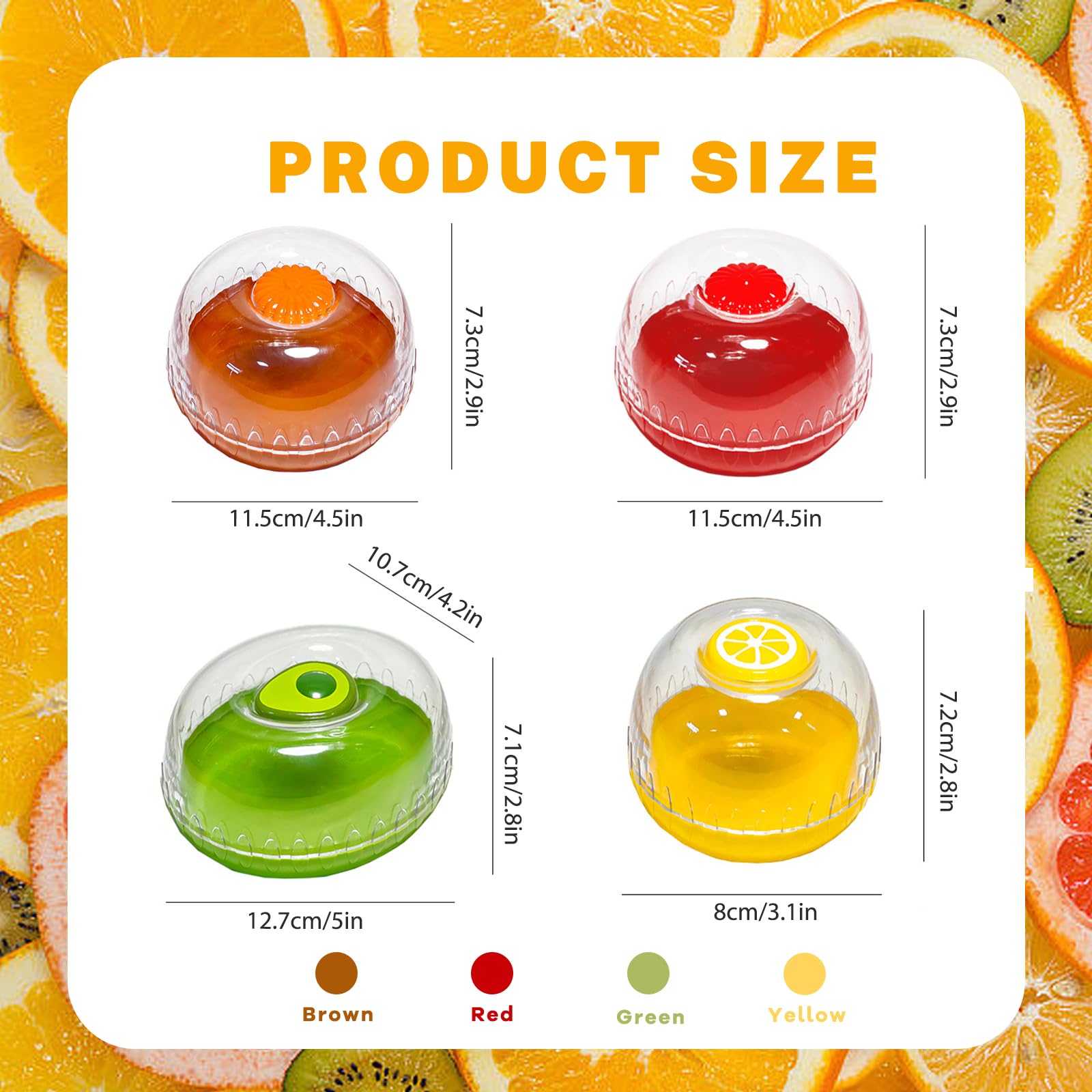 4 Pcs Vegetable and Fruit Storage Containers for Fridge, Refrigerator Vegetable Crisper Makes Food Stays Fresh Longer, BPA Free & Reusable, Ideal Avocado Lemon Tomato and Onion Keeper/Saver/Holder (B)