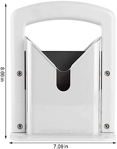 Cheer Collection Guillotine Style Bagel Slicer with Safety Shield - Sharp Serrated Stainless Steel Blade for Cutting Bagels - Fits Bagels up to 2" Thick and 4.5" Diameter