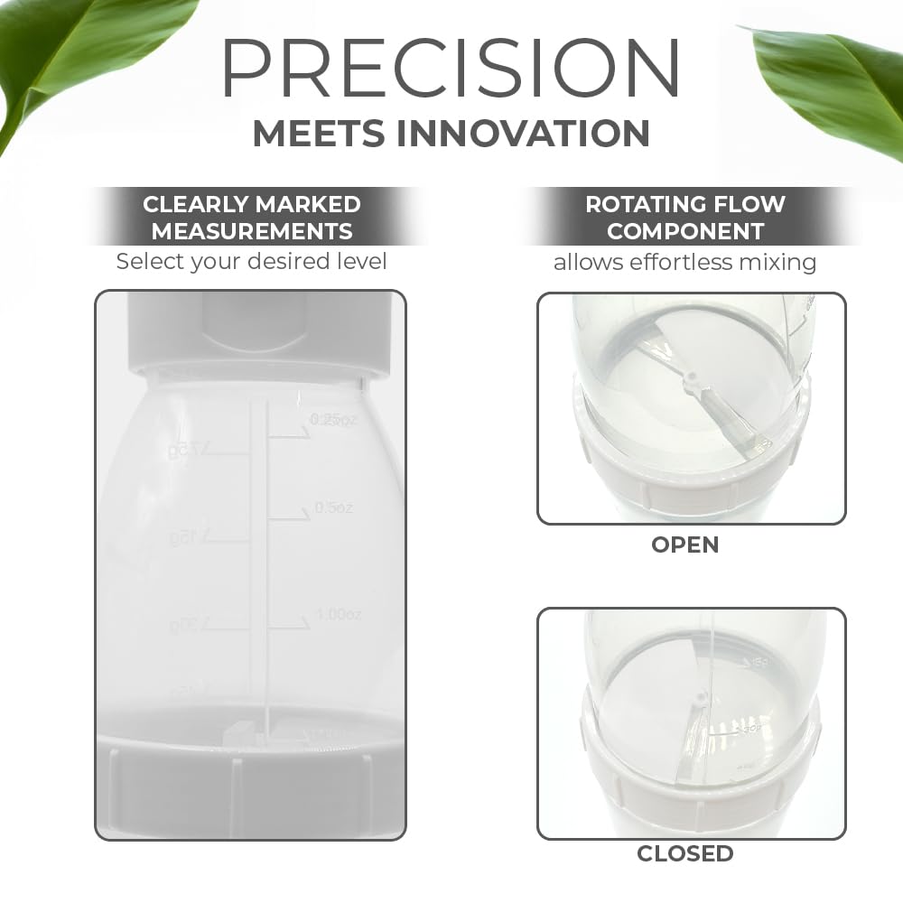 Sensible Creations Re-Fill Powder Container to-Go, 2-Compartment Powder Travel Dispenser with Measurements - Powder Container for Protein Powder or Pre-Workout to use On-The-Go (White)