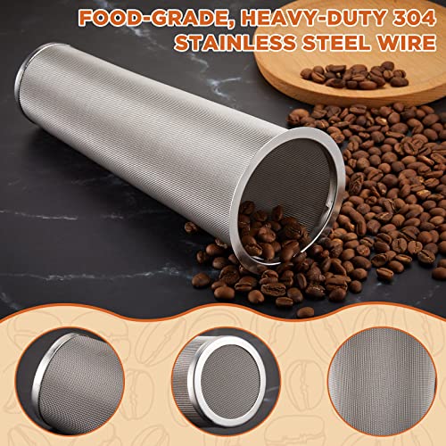 3 Pieces Cold Brew Coffee Filter 2 Quart Stainless Steel Filter Coffee Tea Infuser Coffee Strainer Mason Canning Jar Mesh Coffee Filter for Wide Mouth Mason Canning Jar and Iced Tea Maker