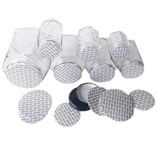 NANSHINE 38mm/ 1.5" Pressure Activated Seals Cap Liners Foam Sealing inserts for Glass & Plastic Jar Bottles Containers No Induction Sealer Needed 500pcs