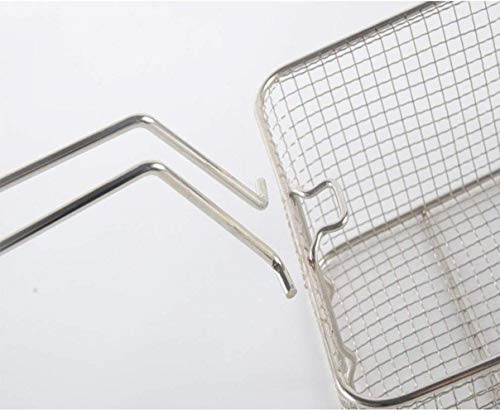 Stainless Steel Deep Fry Basket for Frying Serving Food (Detachable Handle)