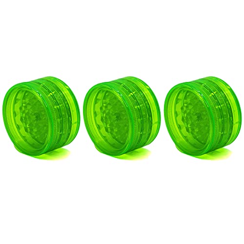 3 Pack Herb Grinder For Manual, 2.5in Small Spice Grinder With Storage, Portable And Disposable Plastic Herb Grinder, Mix